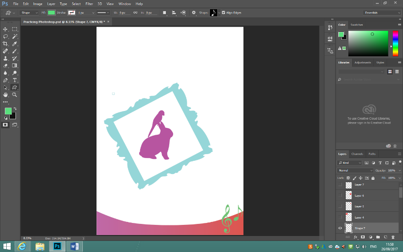 Introduction to Photoshop - adding shapes