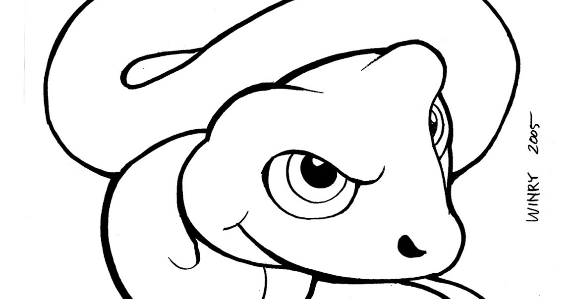 Art and Lore: Snake Coloring Page (Mewarnai Ular)