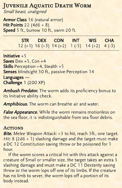 [Monstrous Monday] Aquatic Death Worm : r/UnearthedArcana