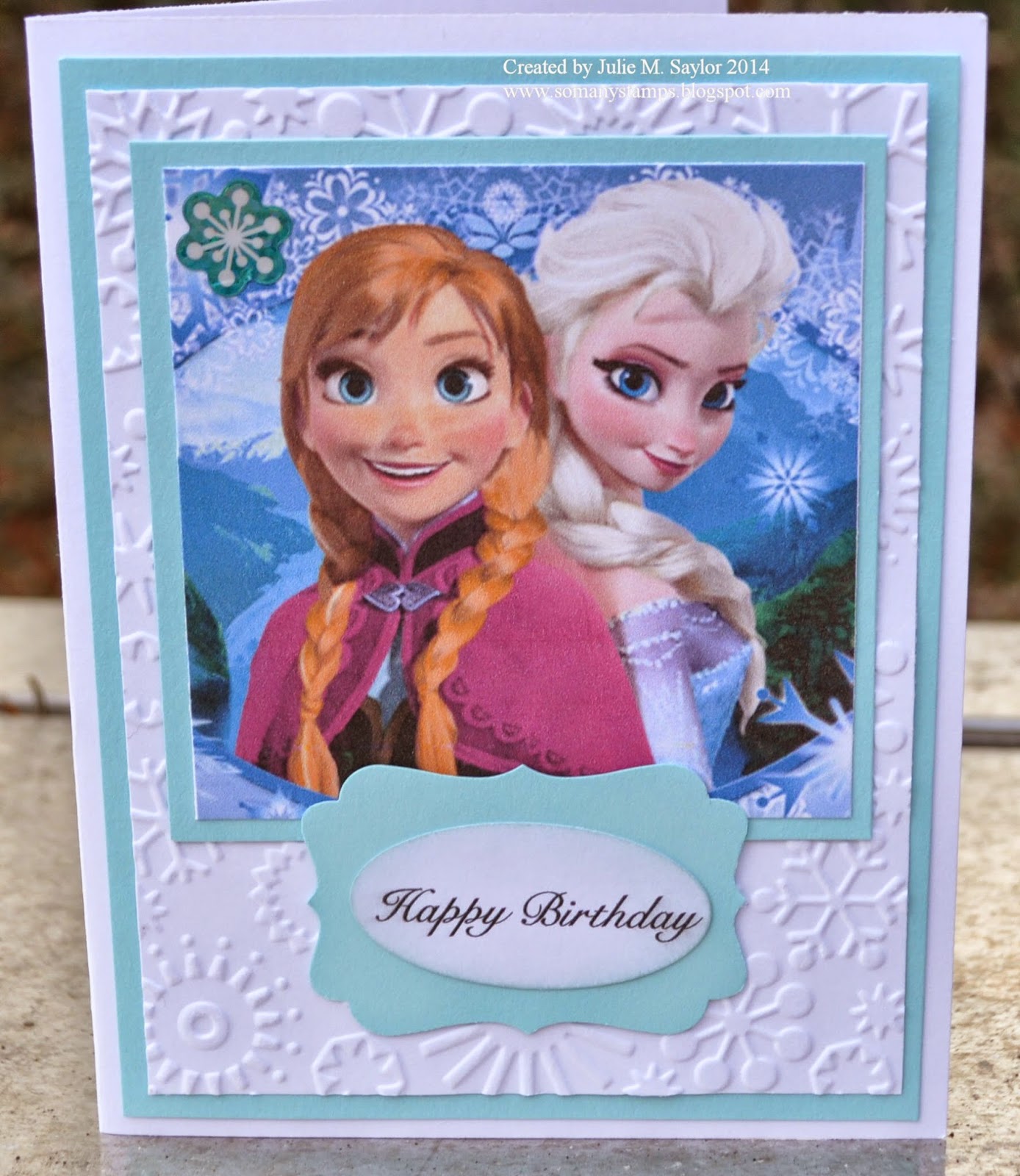 So Many Stamps: Frozen Elsa and Anna Card for my niece