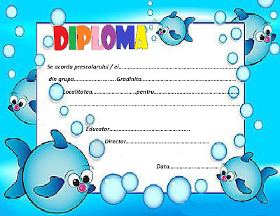 Cele mai frumoase MODELE de DIPLOME pentru copiii de gradinita :: Fise ...