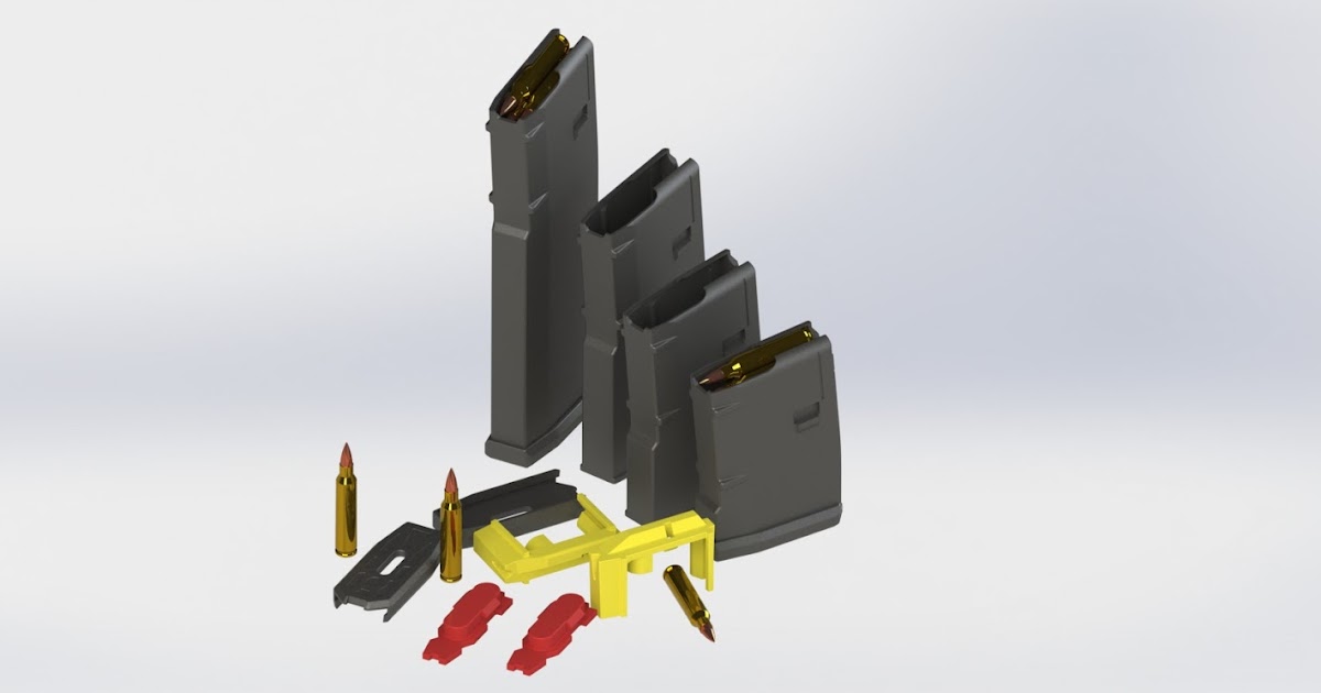 AR15 10, 15, 20, and 30 Round .223, 5.56 Magazine Stl's || Download ...