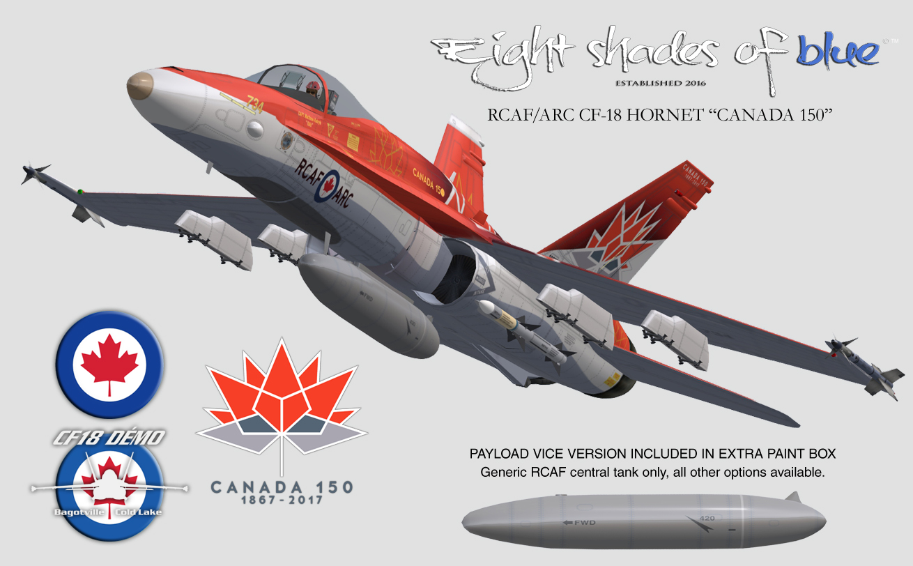 Eight Shades of Blue: RCAF/ARC CF-18 Hornet "Canada 150"