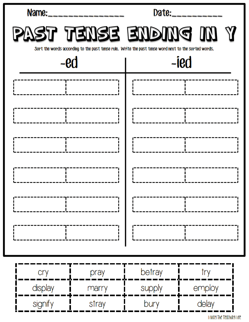Living the Teaching Life: Word Work with Verbs