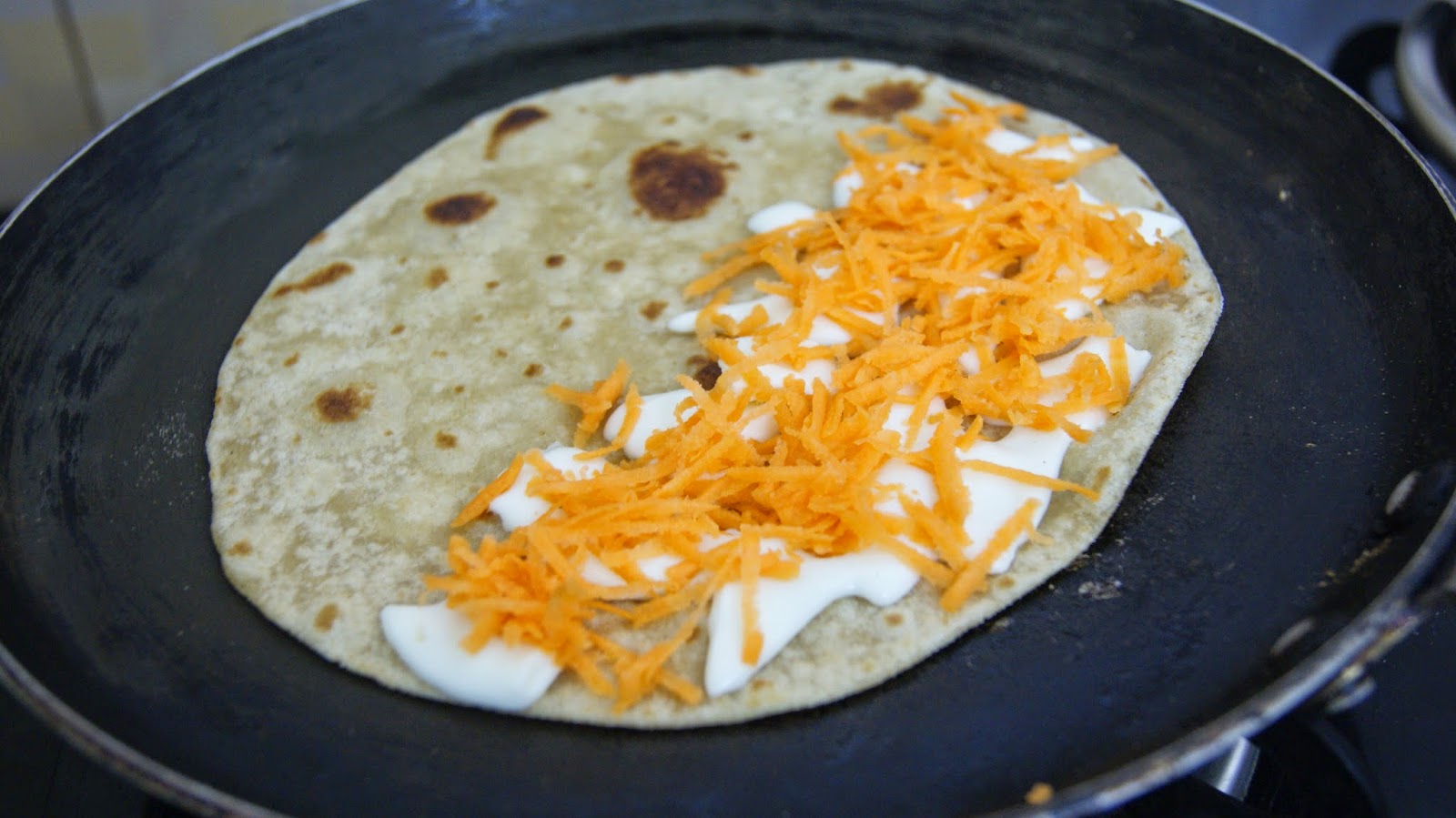 Always Hungry: Roti with amul cheese slice and carrots - easy lunch box ...