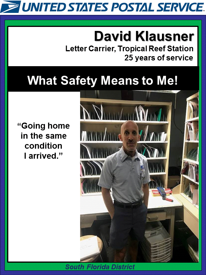 South Florida Postal Blog: 'What Safety Means to Me!'