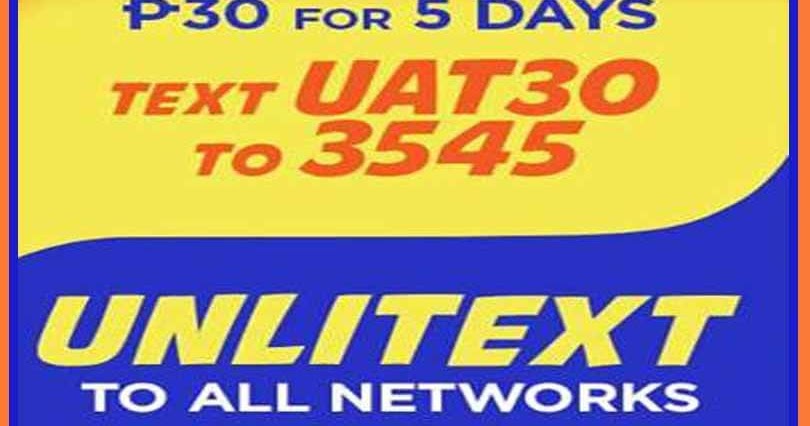 Talk N Text 30 Pesos UAT30 Promo – 5 days Unli-Text to All Networks