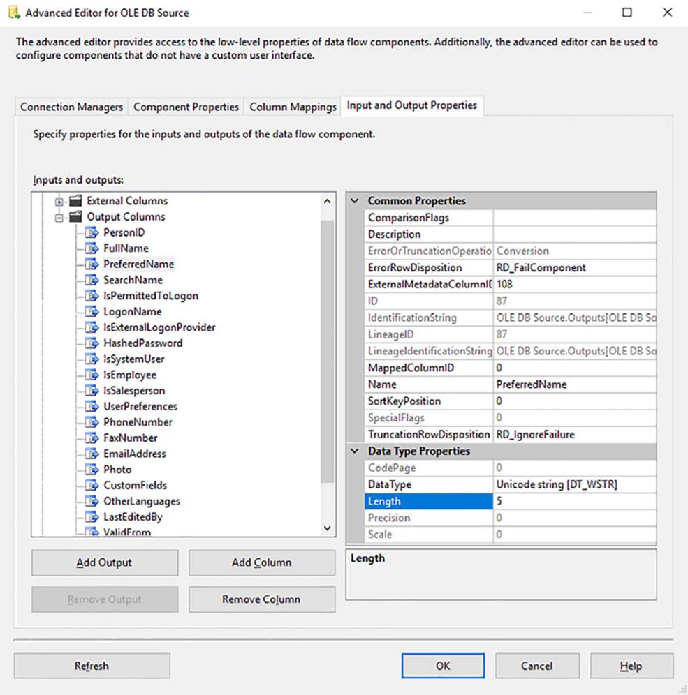 Implement error handling for data types in SSIS
