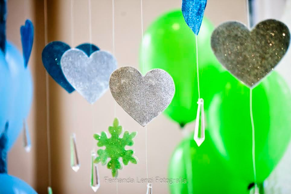 Adriana Gaspar e Marcela Castro: Festa Frozen azul e verde!