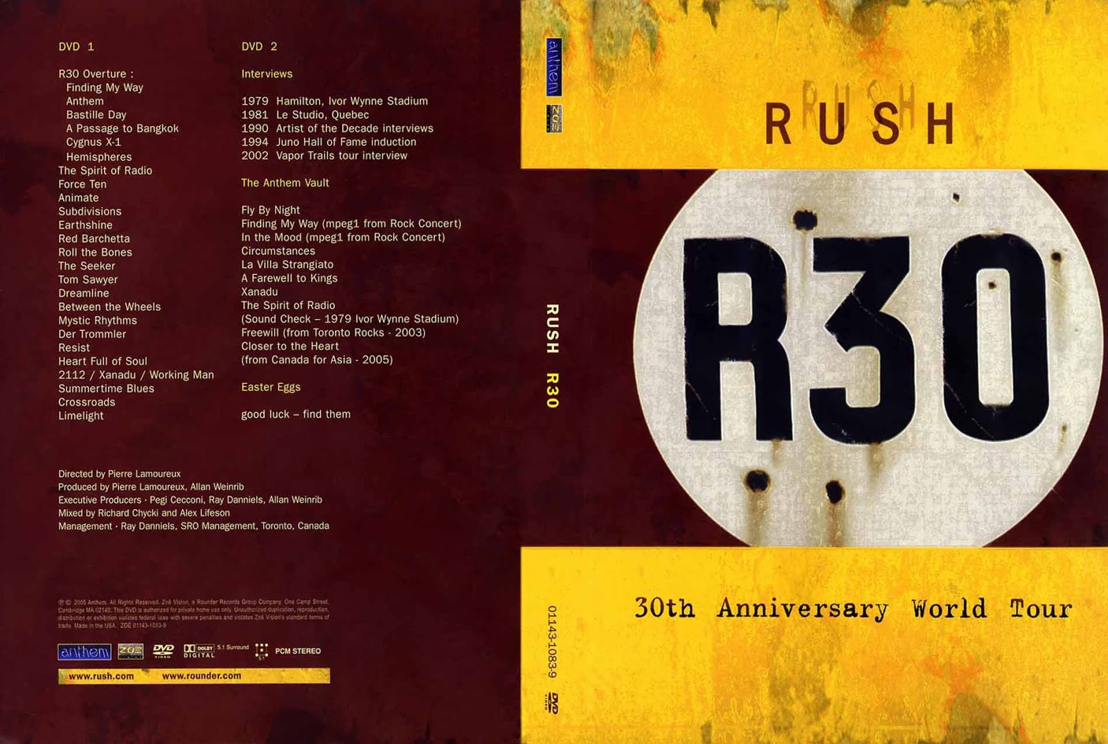 YOUDISCOLL: Rush - R30 (30th Anniversary World Tour, 2005)