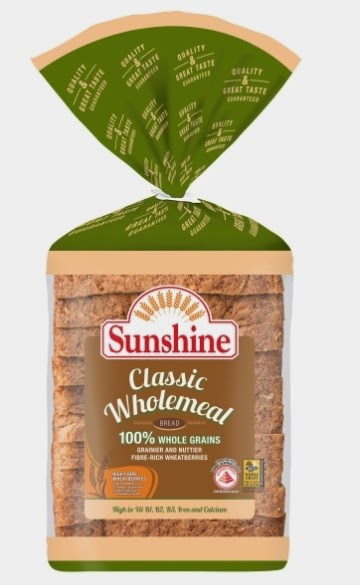 [100% whole grains] Sunshine Bakeries - Classic Wholemeal Bread