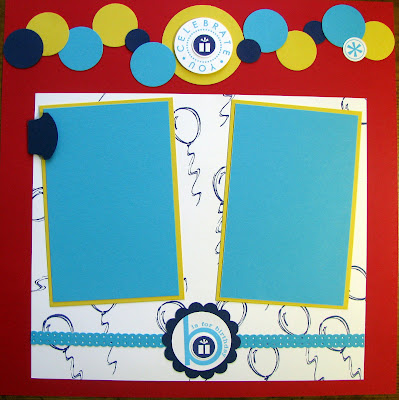 Stacy's Stampin' Spot: Two Page Birthday Scrapbook Page Featuring Circles