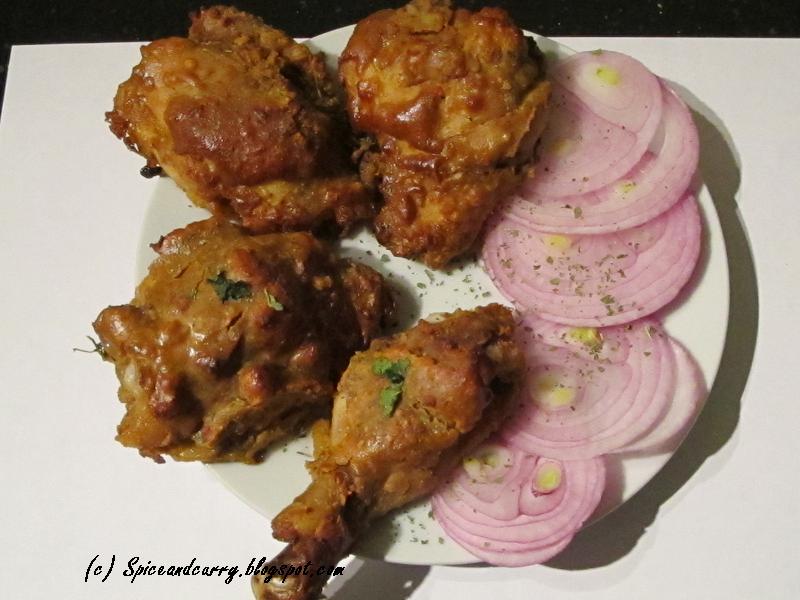 Spice and Curry: Oven Baked-Chicken Kalmi Kabab in my kitchen