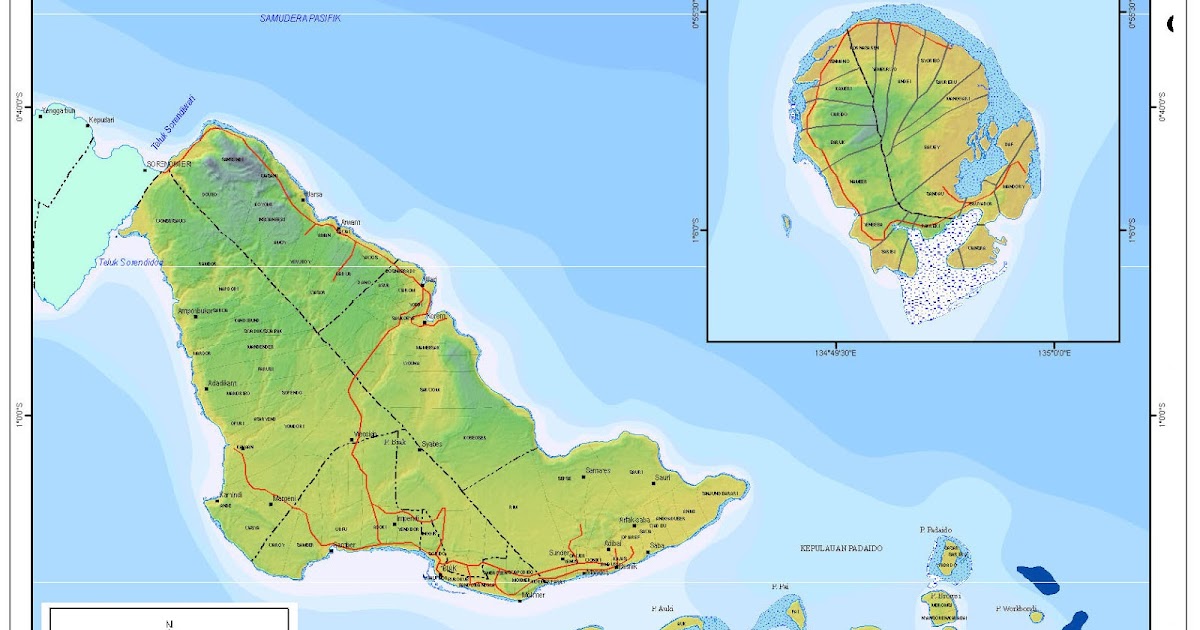 Peta Kabupaten Biak Numfor