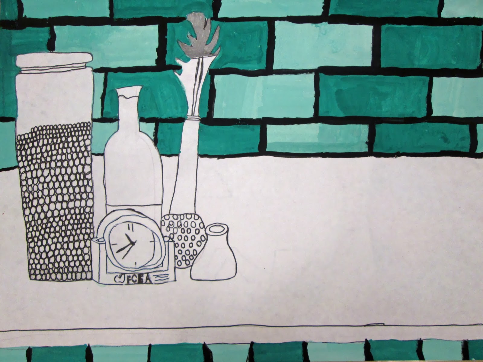 Art at Leestown: Positive/Negative Space still life 2.0