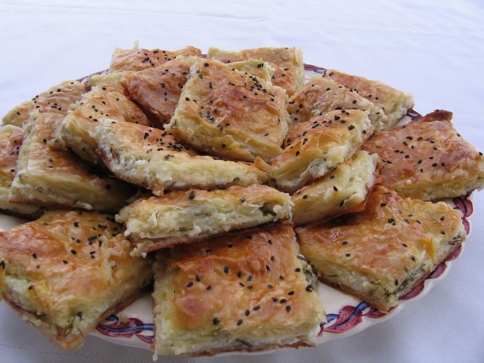 Yasemin's Kitchen: BOREK: Savory Cheese Pastry Squares