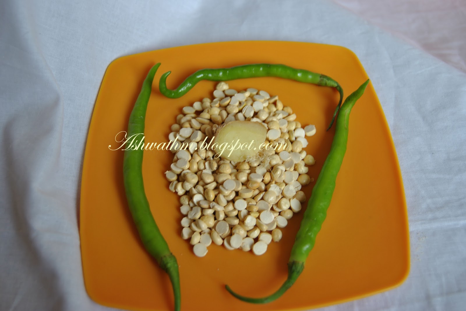 Ashwatham: Pappulu allam chutney (Roasted chickpea with ginger)