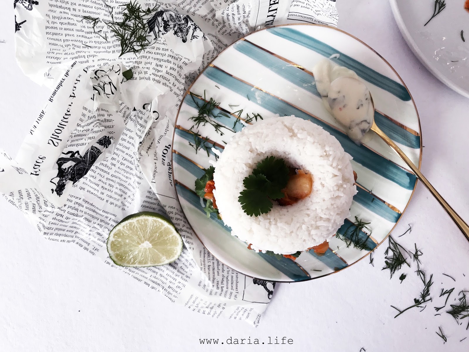 daria.life: Fisch - Reis - Bagel mit Kimchi