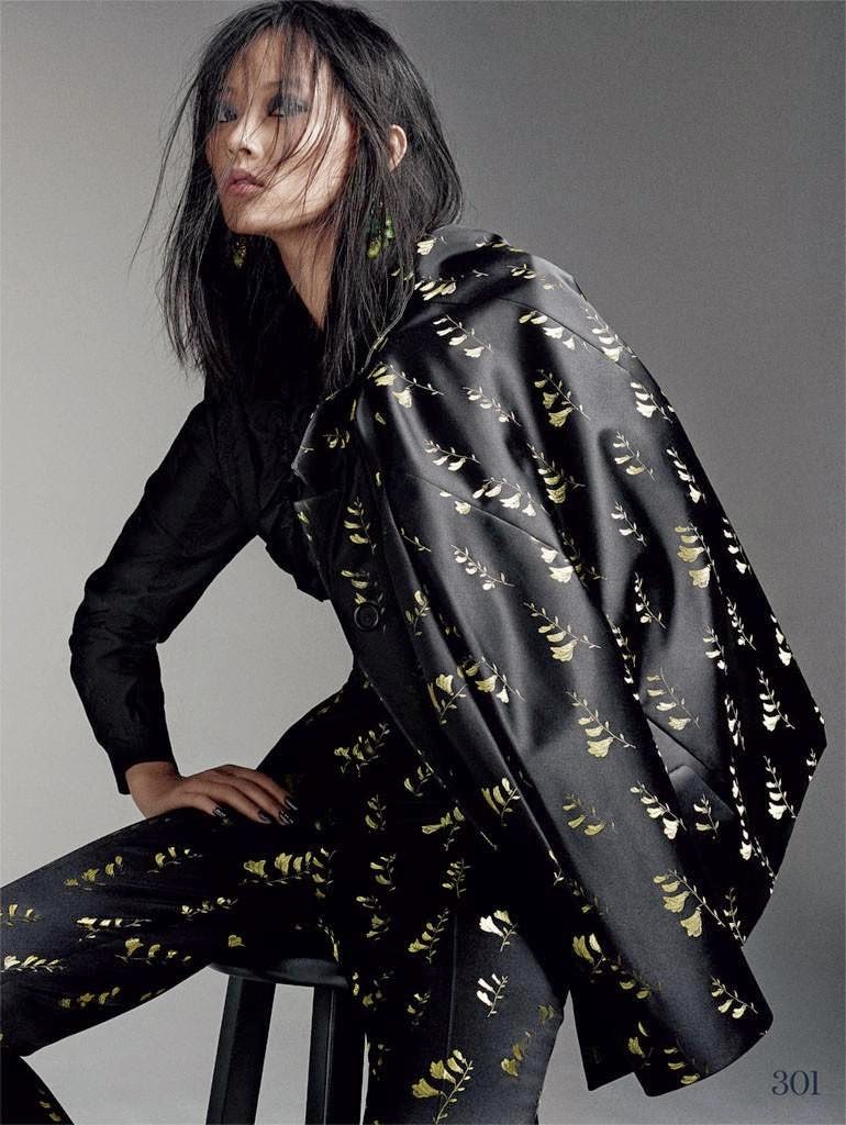 ASIAN MODELS BLOG: EDITORIAL: Li Xiao Xing in Elle UK, March 2015