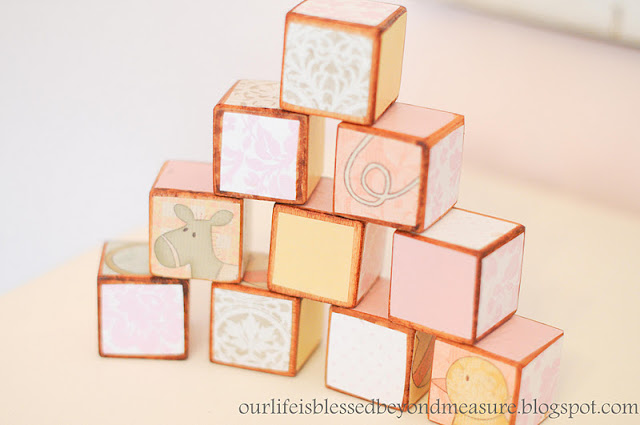 Blessed Beyond Measure: DIY Wooden Nursery Blocks