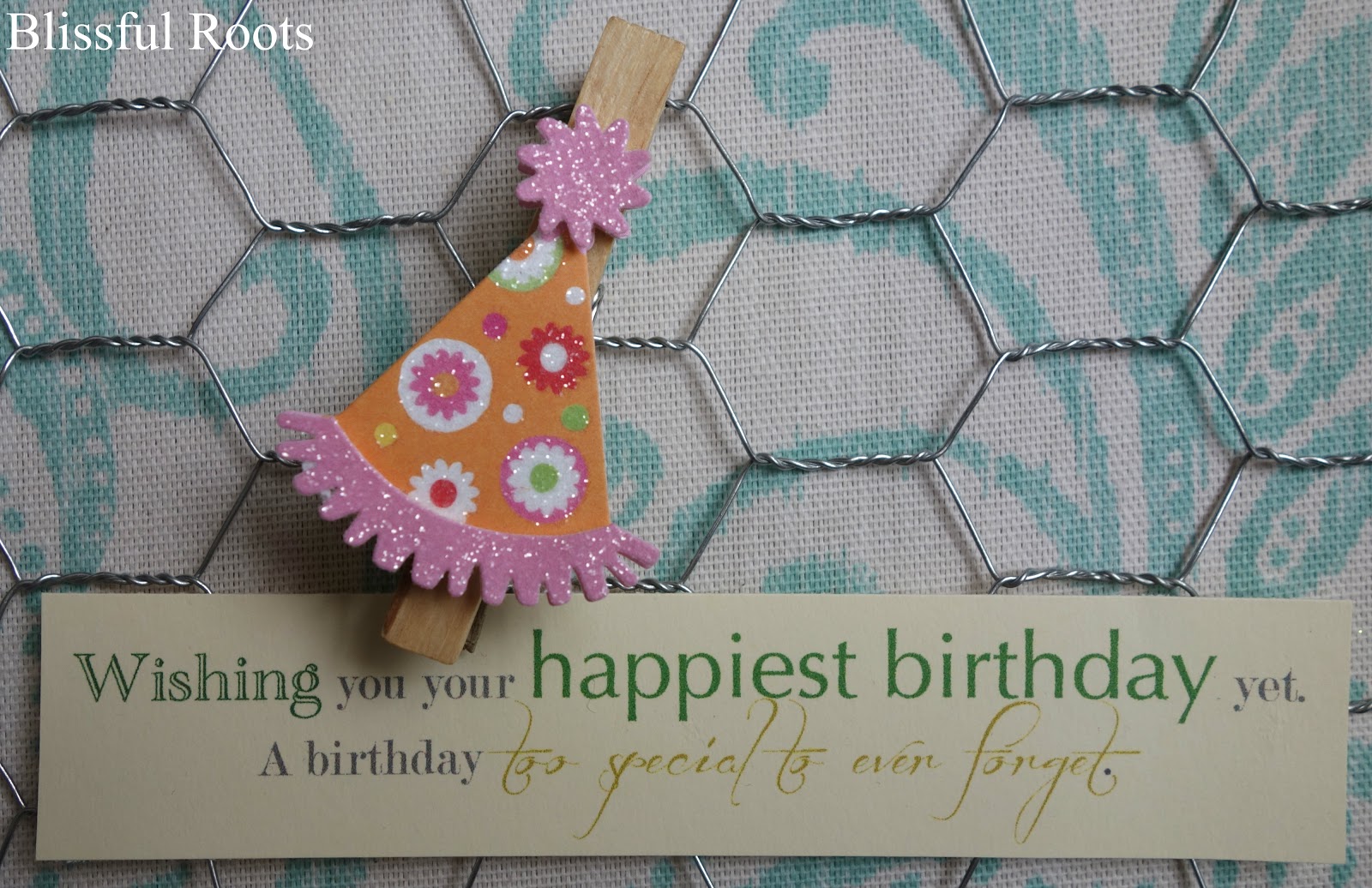 BLISSFUL ROOTS: Birthday Memory Board Close Up