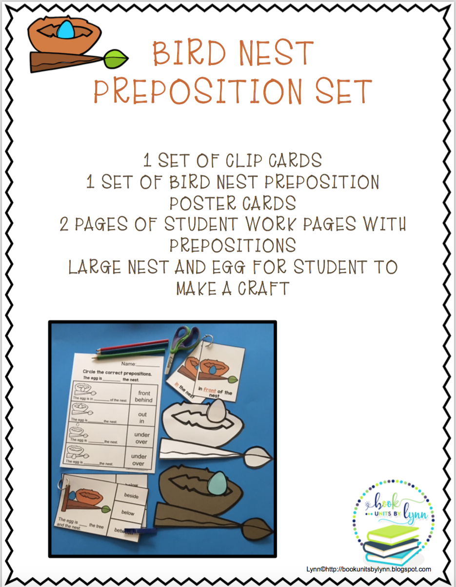BIRD NEST PREPOSITIONAL SET ~ Book Units by Lynn