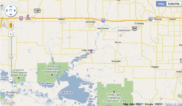 Lake Arthur Map