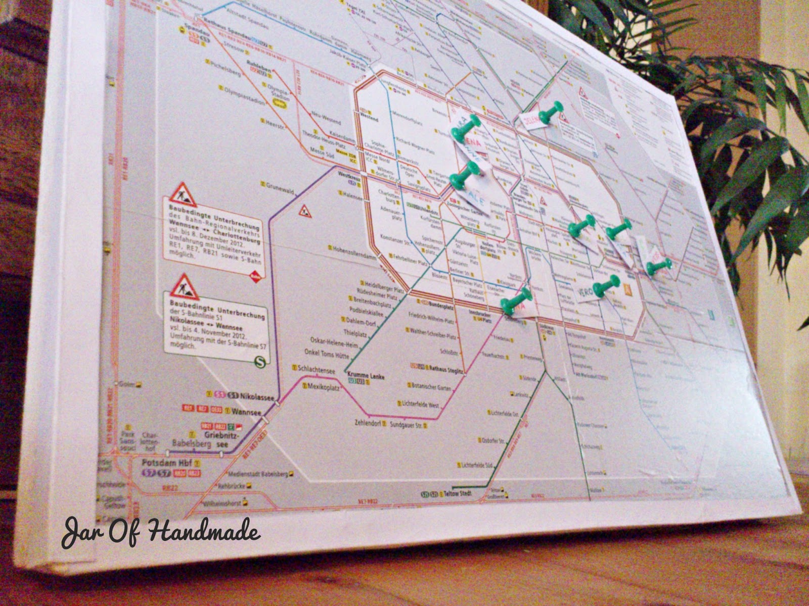 Jar Of Handmade: DIY: (Berlin) Metro Map to Wall Art