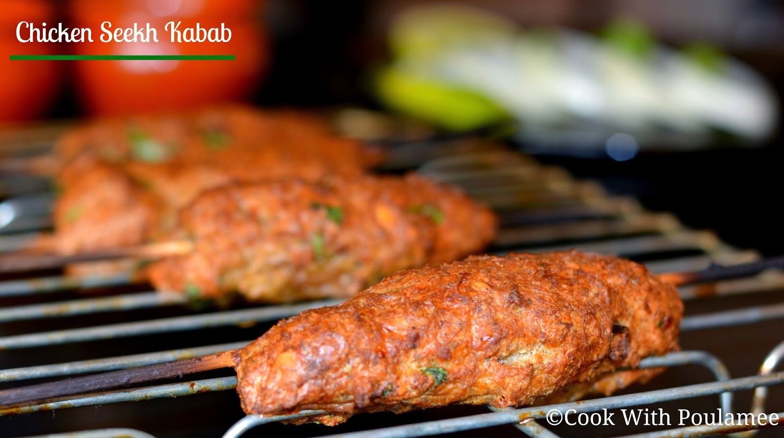 Cook With Poulamee: Chicken Seekh Kabab