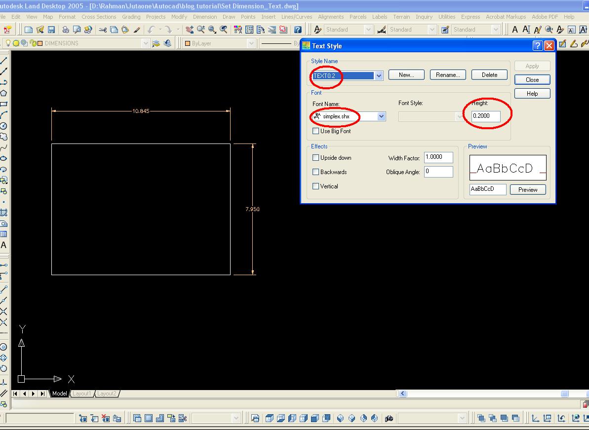 Belajar Autocad Mudah: TUTORIAL #35 - Text Size, Dimension Style dan ...