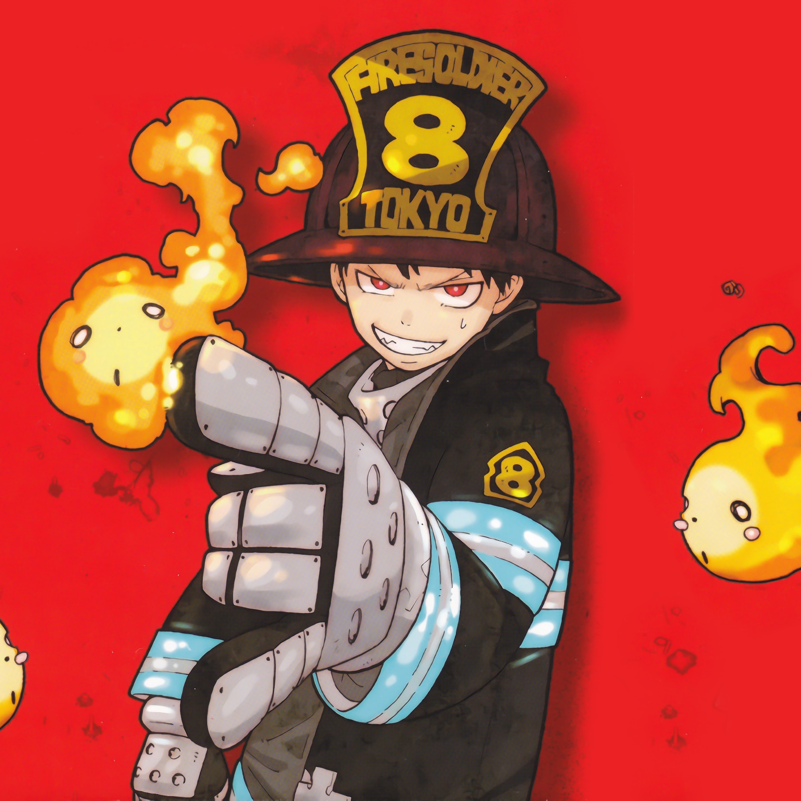 Fire Force, Shinra, Arthur, Flames, 8K, #13 Wallpaper iPhone Phone