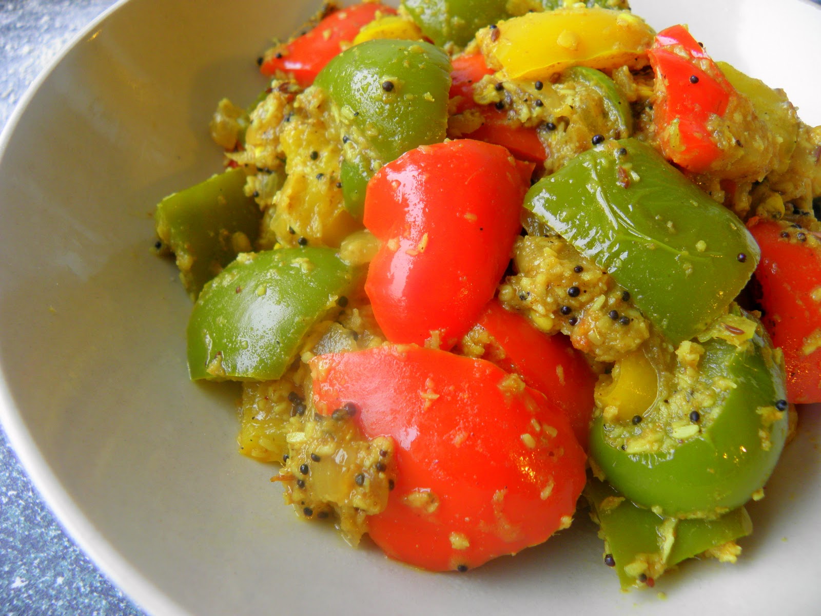 Simple and delicious Indian recipes: Shimla mirch masala - Bell pepper ...