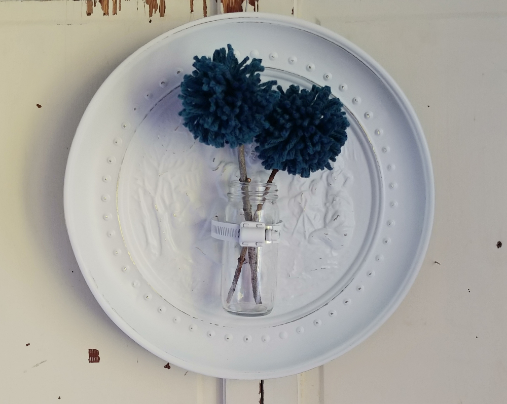 Repurposed Metal Plate Vase - Little Vintage Cottage