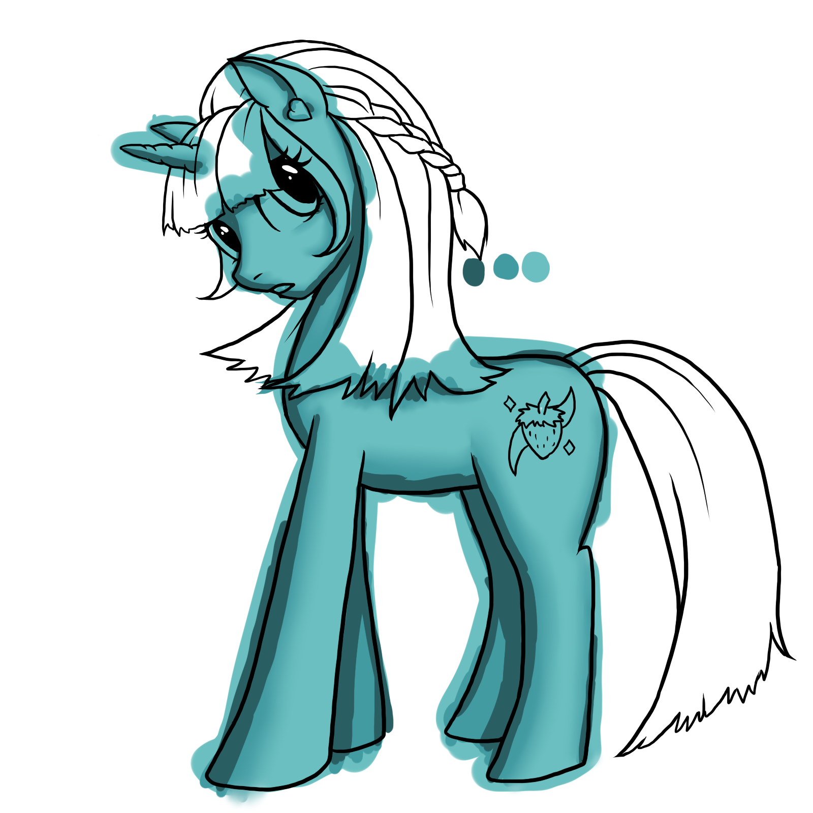 Artwork by KimiCookie: Paint Tool Sai tutorial, My little Pony edition.