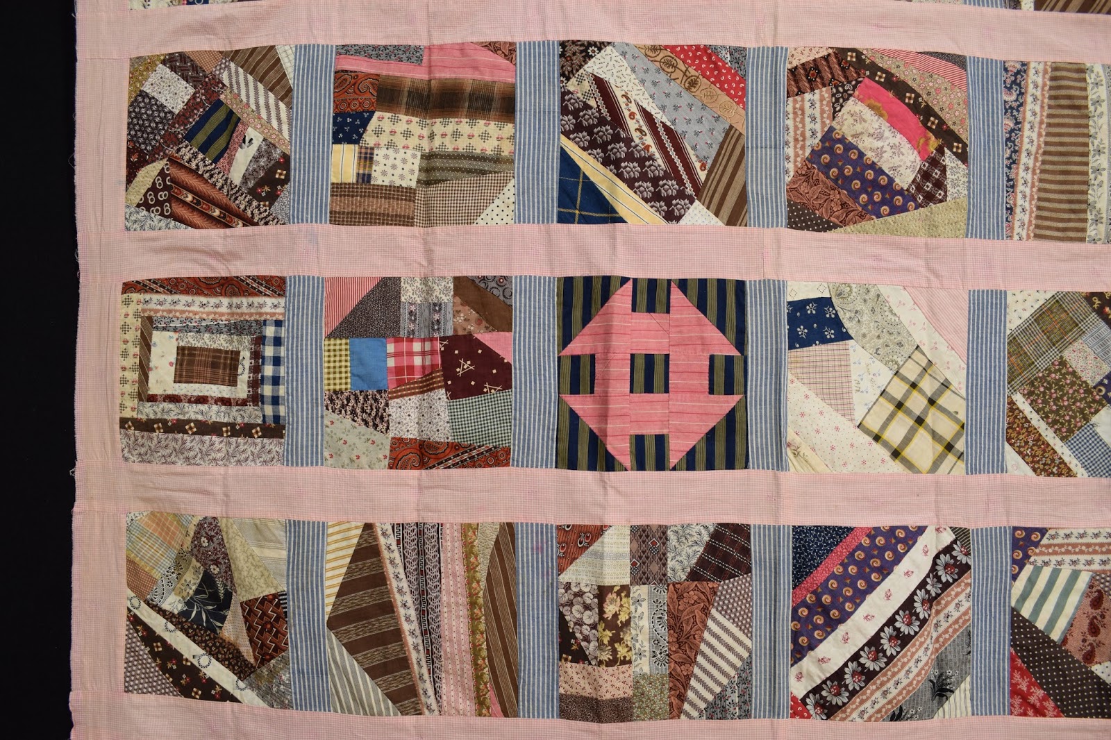 Quilts-Vintage and Antique: Contained Crazy Quilt
