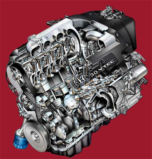 Hội yêu nghề sửa chữa ôtô, xe máy: Hình cắt (cutaway) động cơ và ...