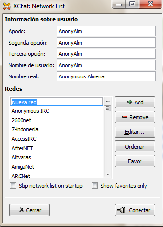 Anonymous Alm: [TUTORIAL] Conectar al IRC