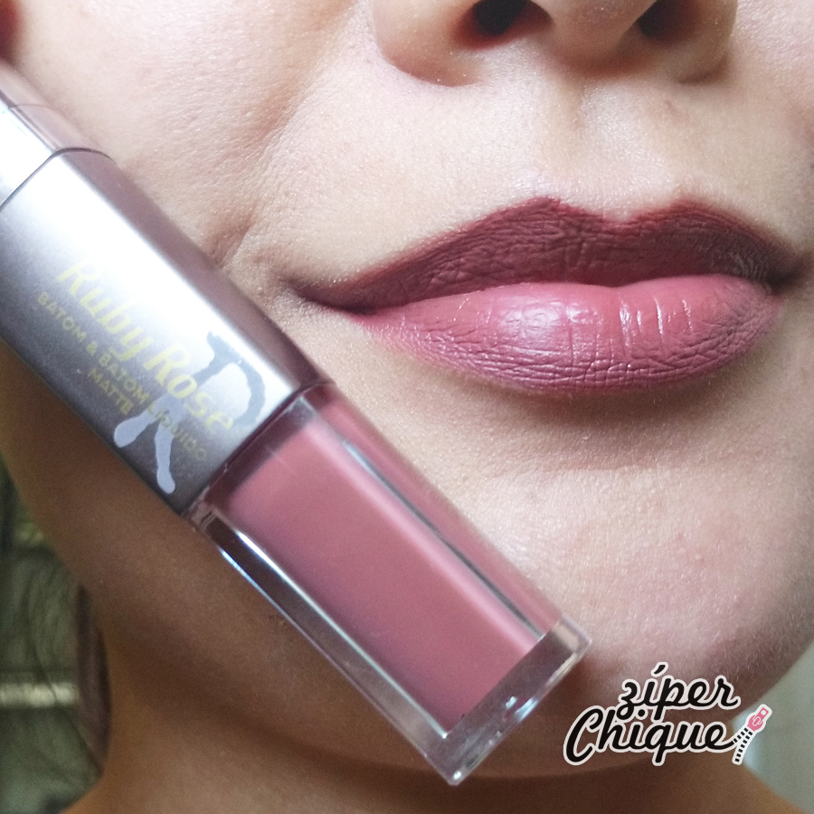 Batom matte Ruby Rose duo - Zíper chique
