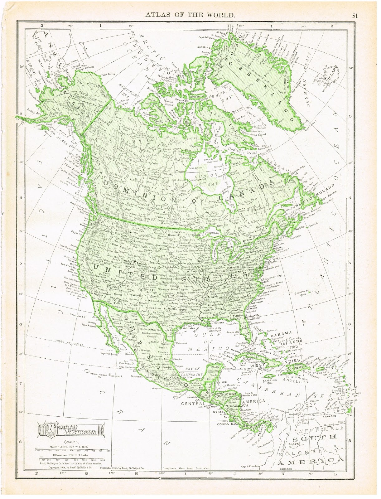 Antique Graphics Wednesday - 1900's Maps of the World & ALL 50 States ...