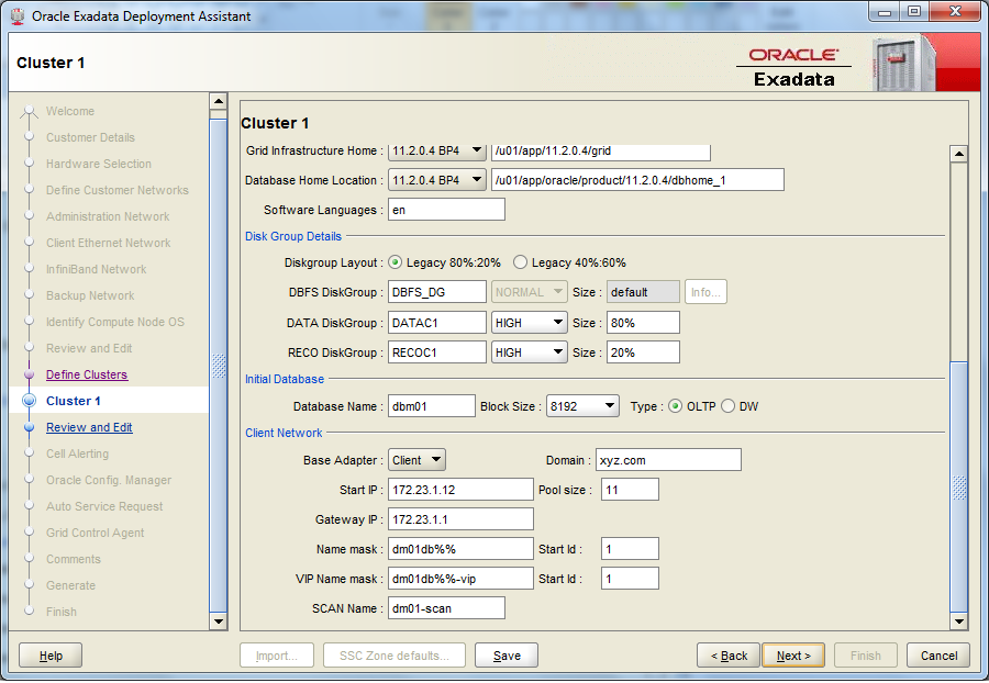 Exadata Data Base Machine Oracle Exadata Deployment Assistance Oeda