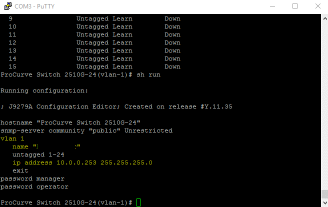 HP Aruba 2530 Network Switch VLAN Configuration - Code Exploit Cyber ...
