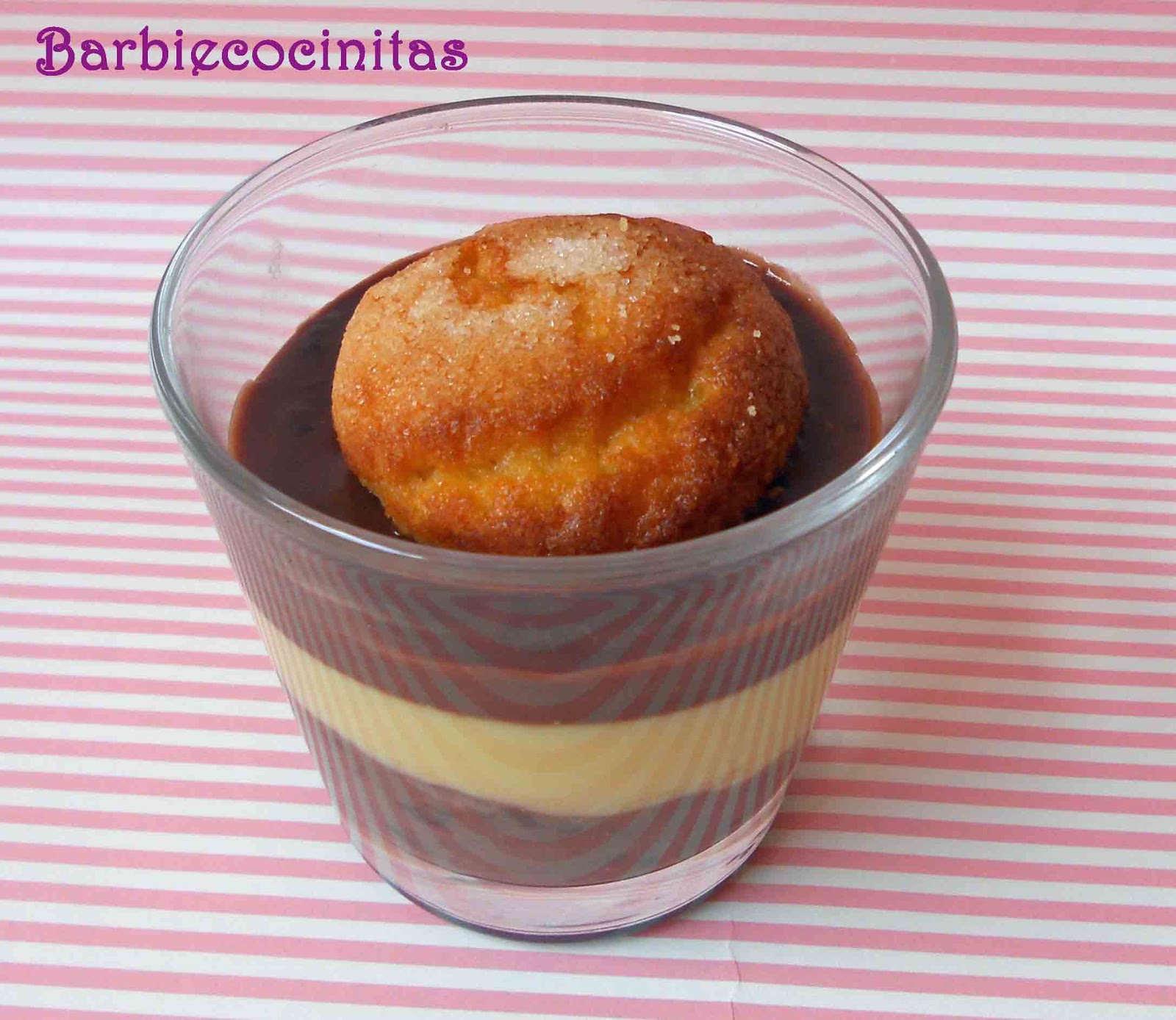 Barbie Cocinitas: Tarta individual de flan y magdalena//Productos Sinblat