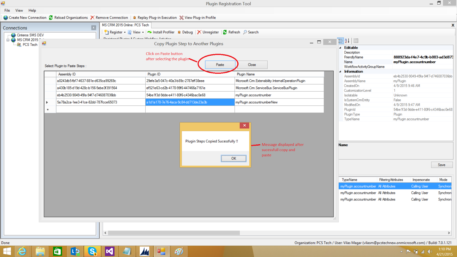 Microsoft CRM World: Copy and Paste Plugin Steps and Images from One ...