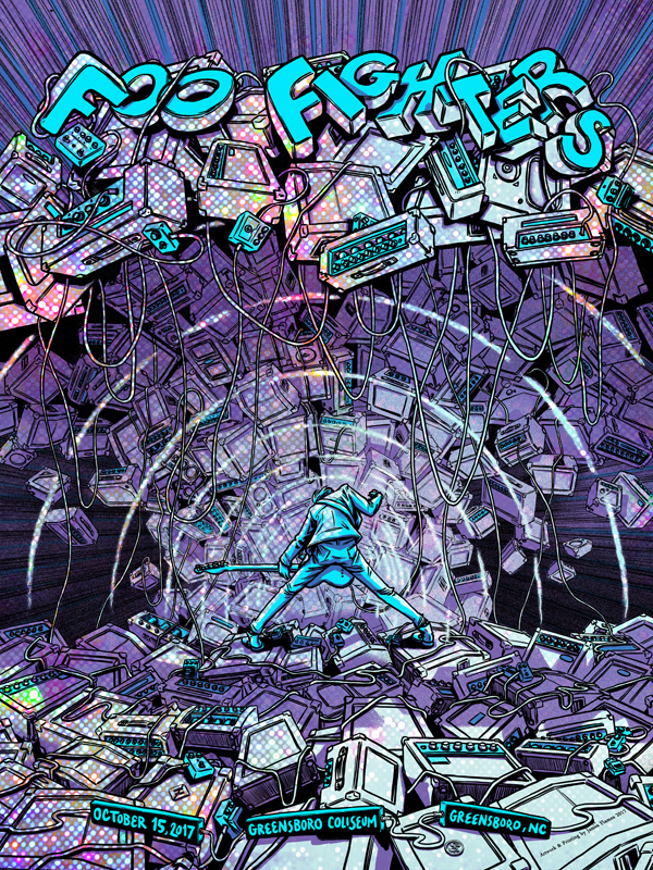 INSIDE THE ROCK POSTER FRAME BLOG: Foo Fighters Print By James Flames ...