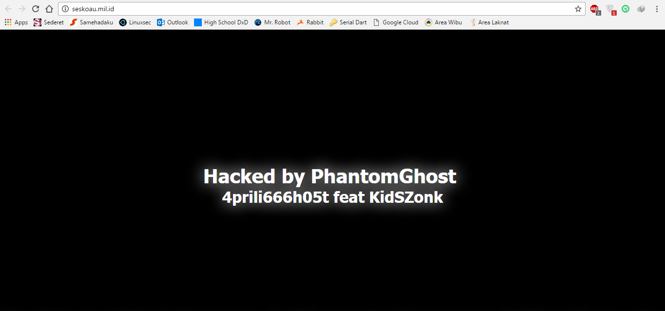 Situs Militer Sekolah Staf dan Komando Angkatan Udara Diretas