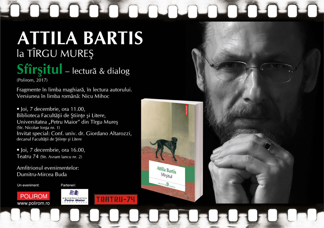 Bartis Attila: A vége című regényének a román nyelvű kiadását mutatták be Kolozsváron