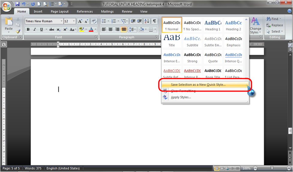 TUTORIAL UNTUK HEADING BAB, SUB BAB, dan SUB-SUB BAB PADA MS. WORD ...