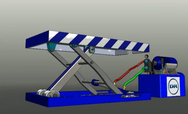 3D Animation of Small Hydraulic Scissor Lift Operating simulation by ...