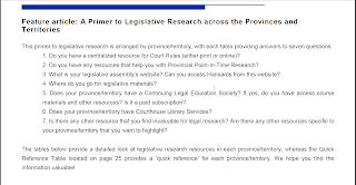 Primer to Legislative Research Across the Provinces and Territories - Slaw
