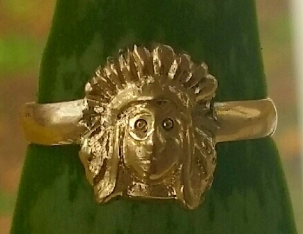 Metalsmith Orfebreria: Custom-made 14k Gold Female Taino Indian Ring ...